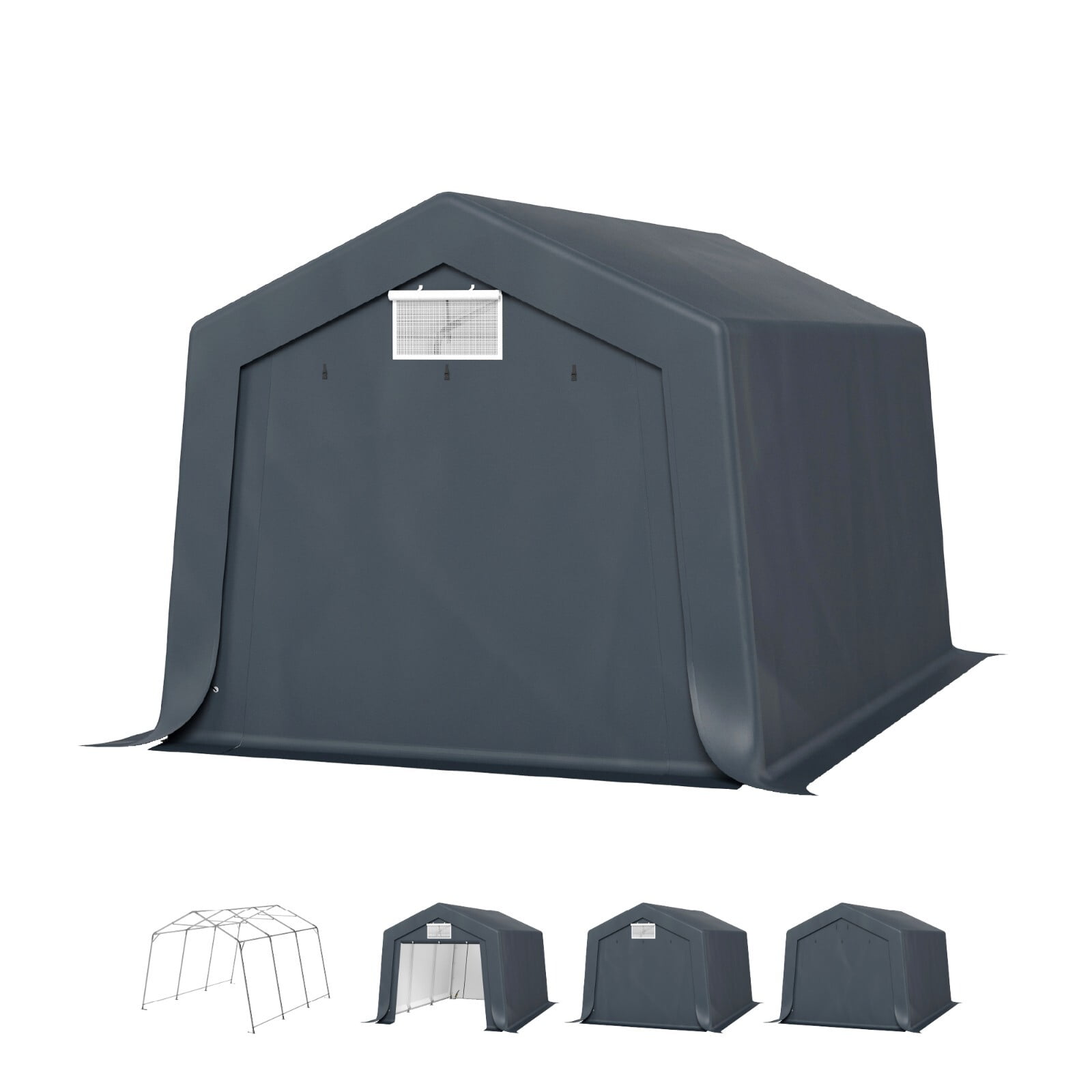 DEXS Spacious Portable Heavy Duty Outdoor Storage Shed, Multi-Purpose ...