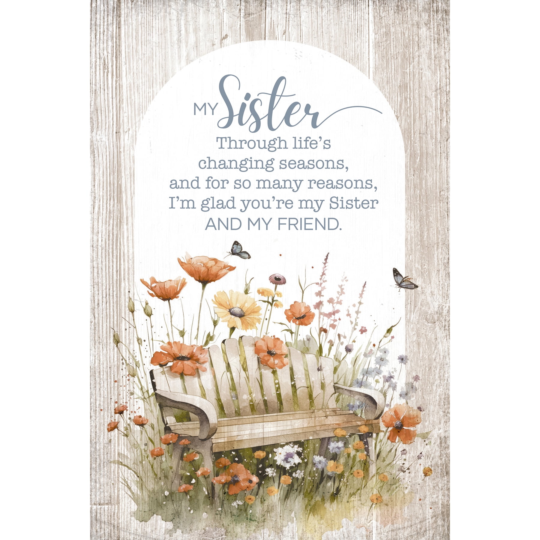 DEXSA A Sister Wood Plaque with Easel and Hook Wall Tabletop Art - 4 ...