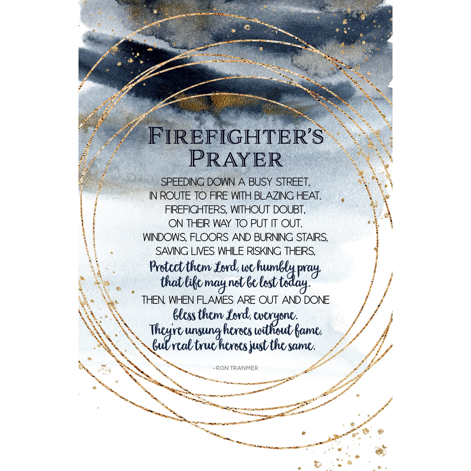 DEXSA Firefighter's Prayer Inspirational Wood Plaque 6 inches x 9 ...