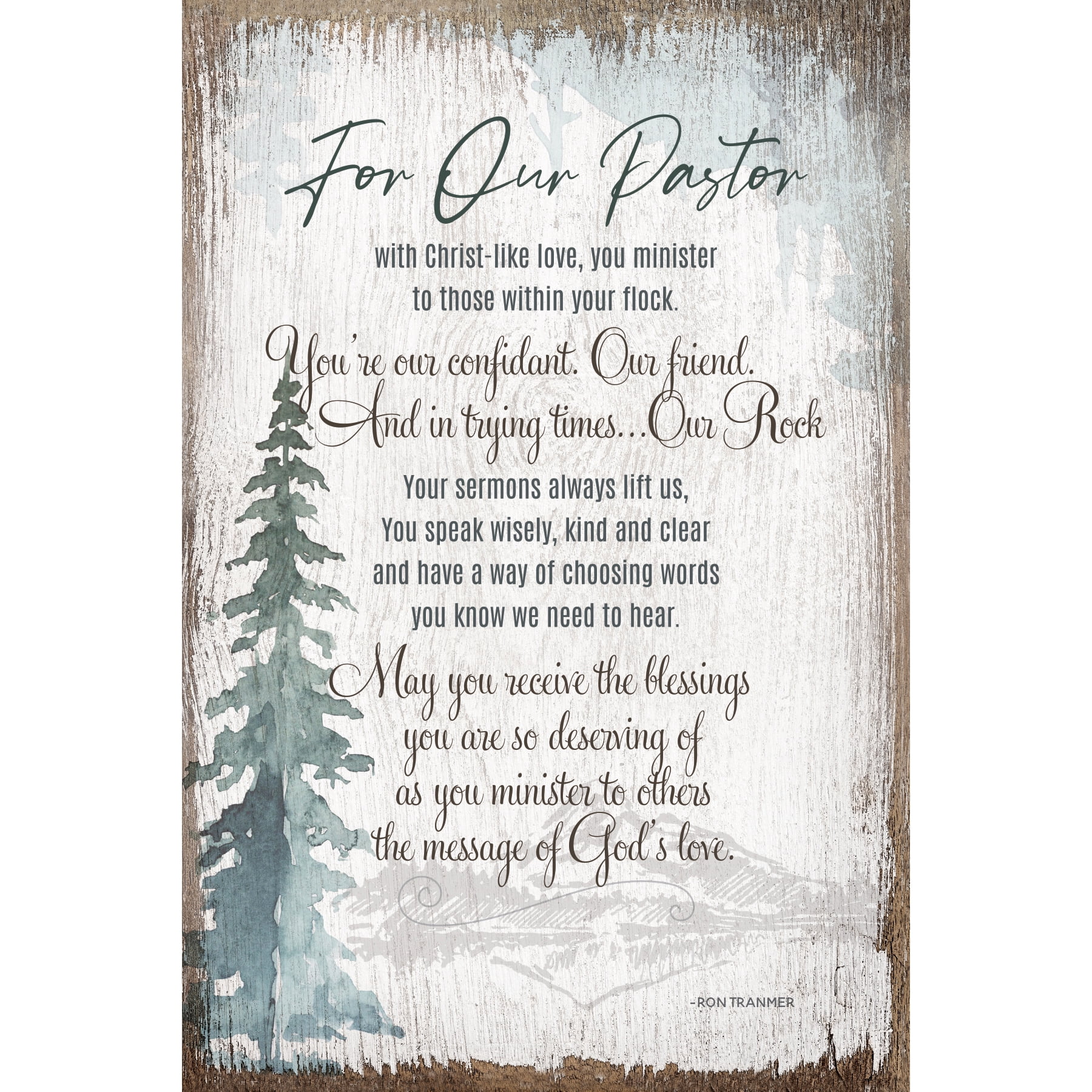 DEXSA Christian Pastor Inspirational Wood Plaque, God's Love Message ...