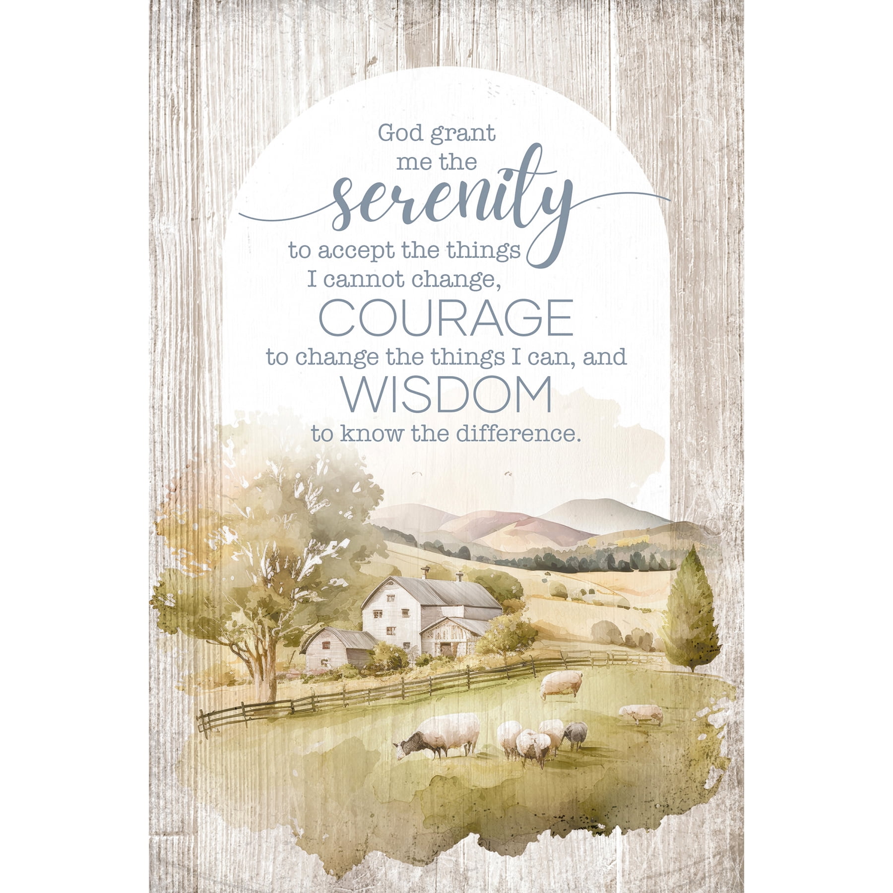 DEXSA God Grant Me The Serenity Wood Plaque with Easel and Hook Wall Tabletop Art - 4 inches x 6 ...