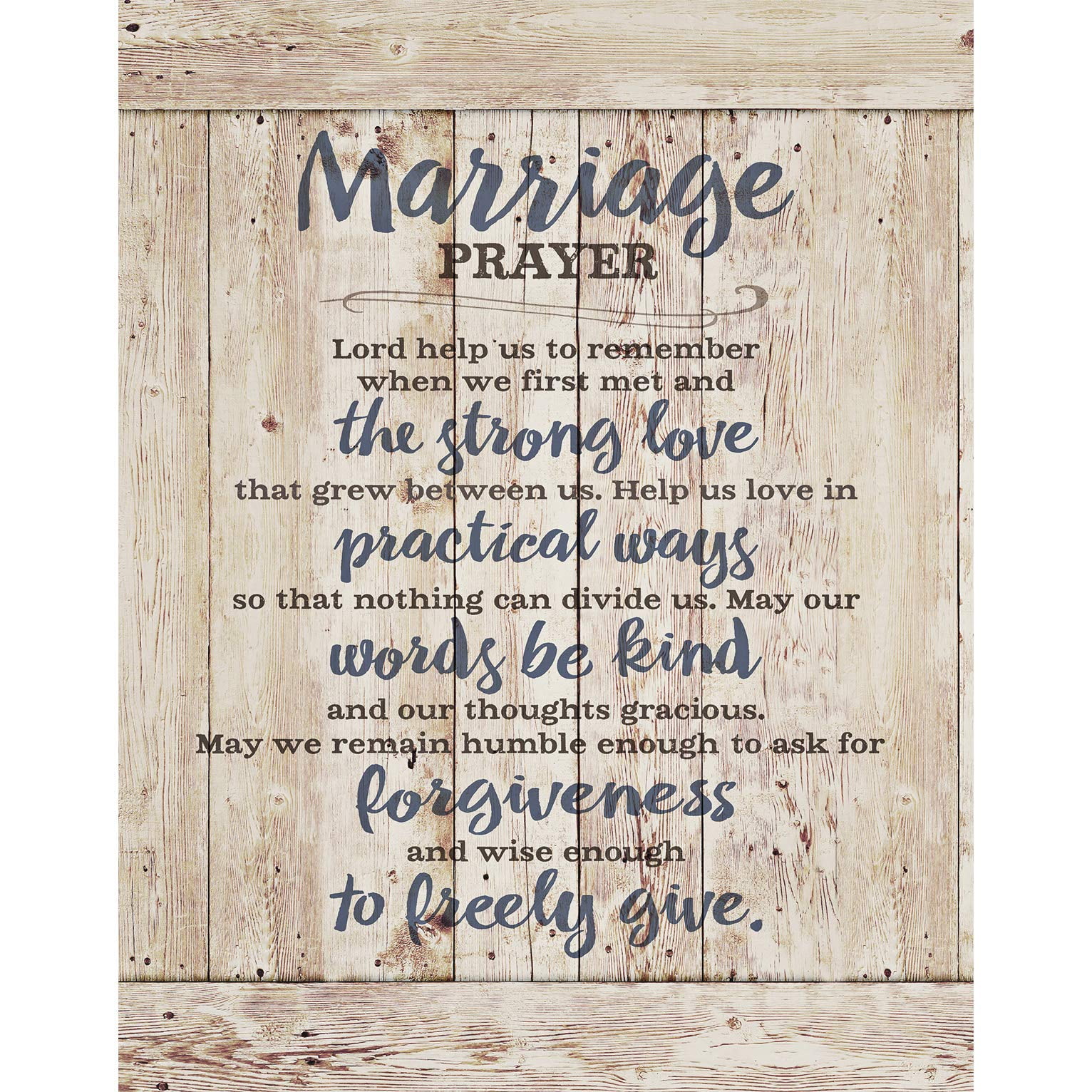 DEXSA Marriage Prayer Wood Plaque - Made in the USA - 11.75"x15 ...