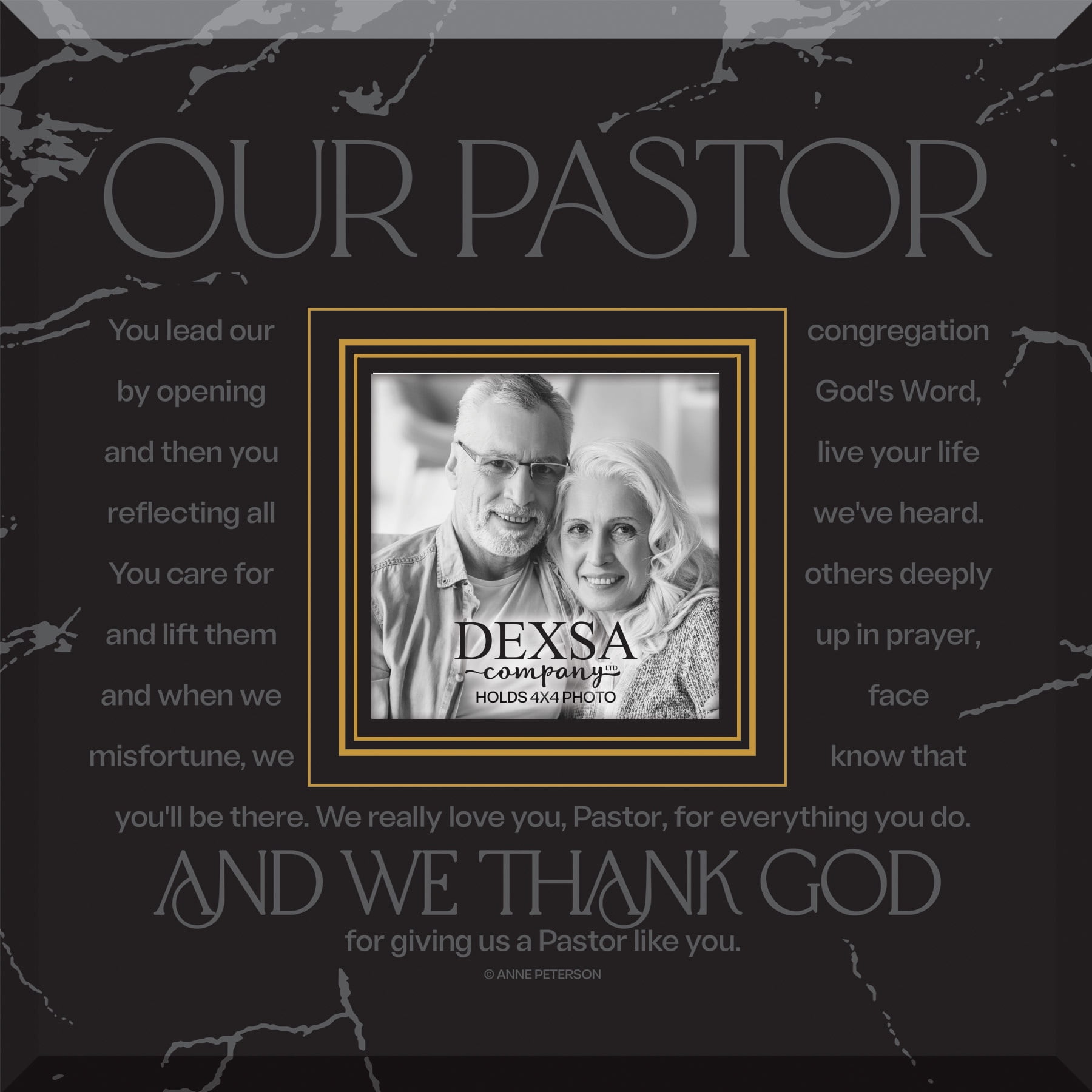 DEXSA Our Pastor Glass Photo Frame - 12" x 12" - Walmart.com