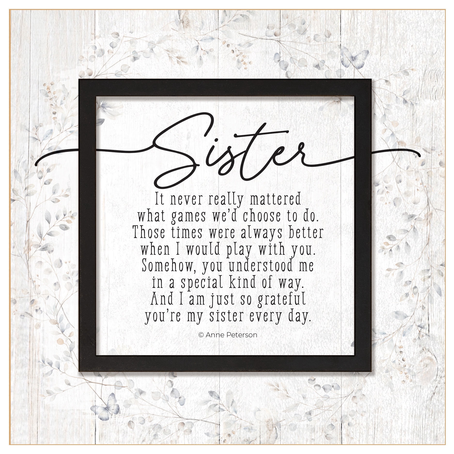 DEXSA Sister Wood Plaque - 6" x 6 1/8" - Walmart.com