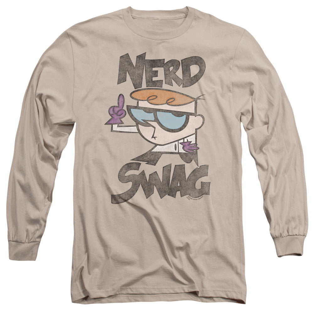 DEXTER'S LABORATORY/NERD SWAG - L/S ADULT 18/1 - SAND - LG - Walmart.com
