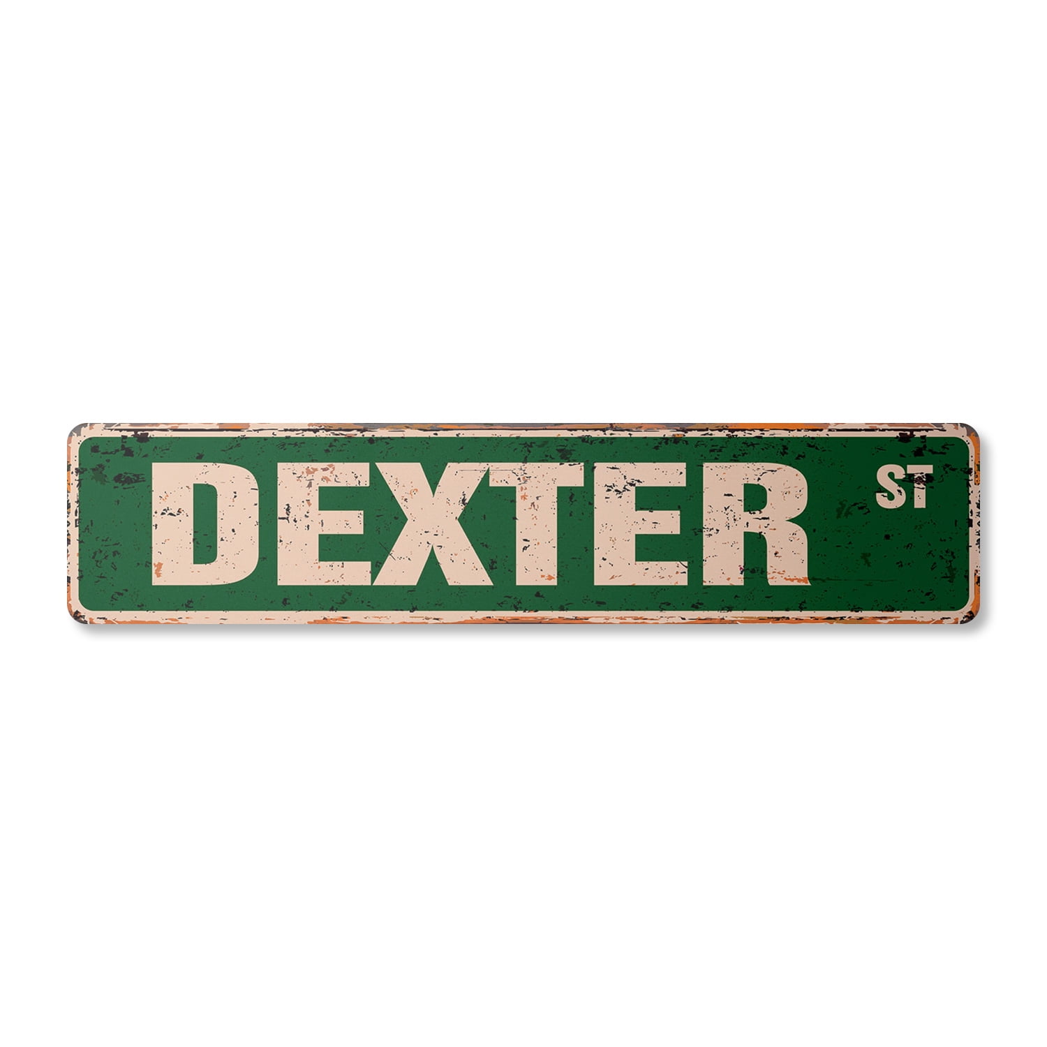 DEXTER Vintage Aluminum Street Sign Childrens Name Room Metal Sign ...