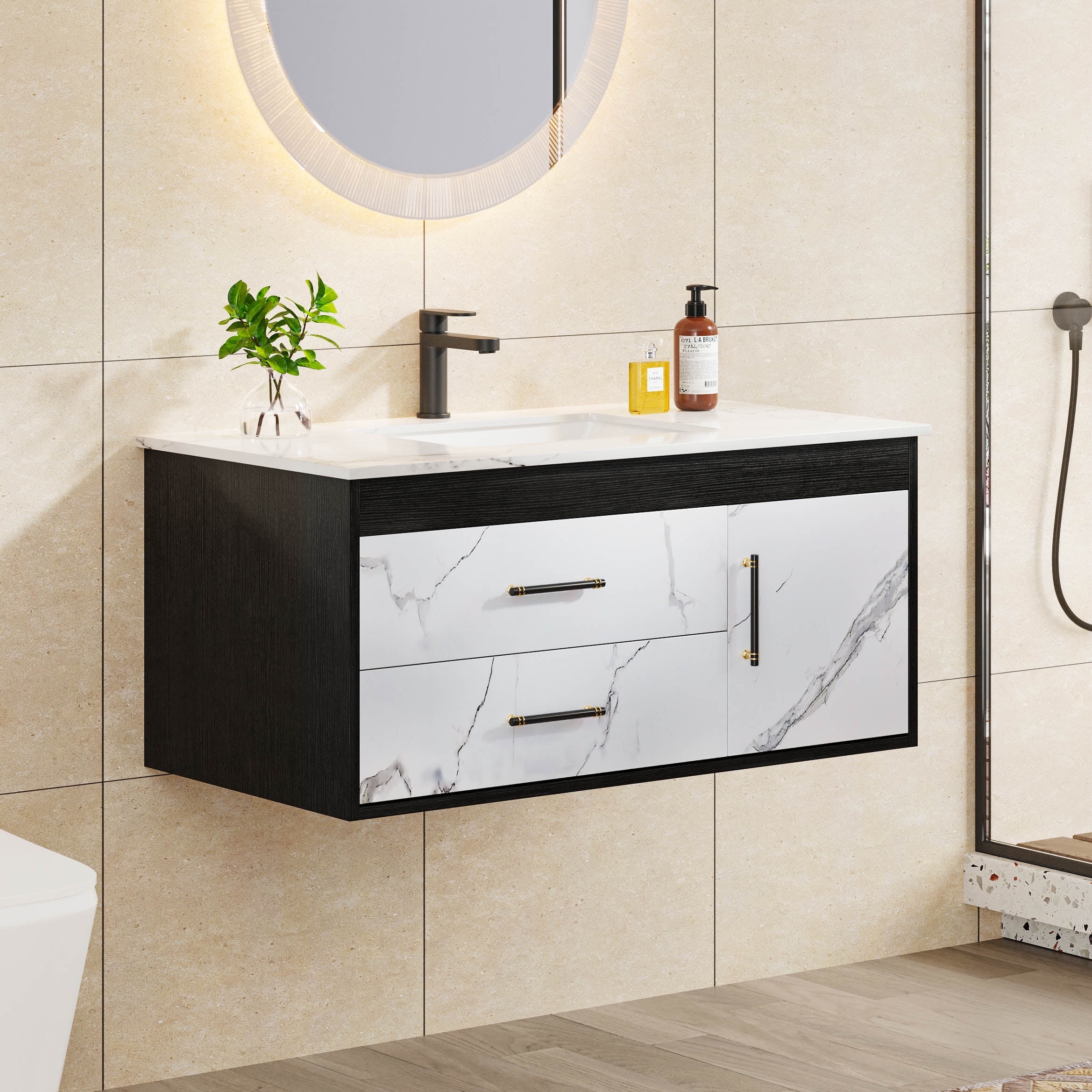 Table top basin cabinet store