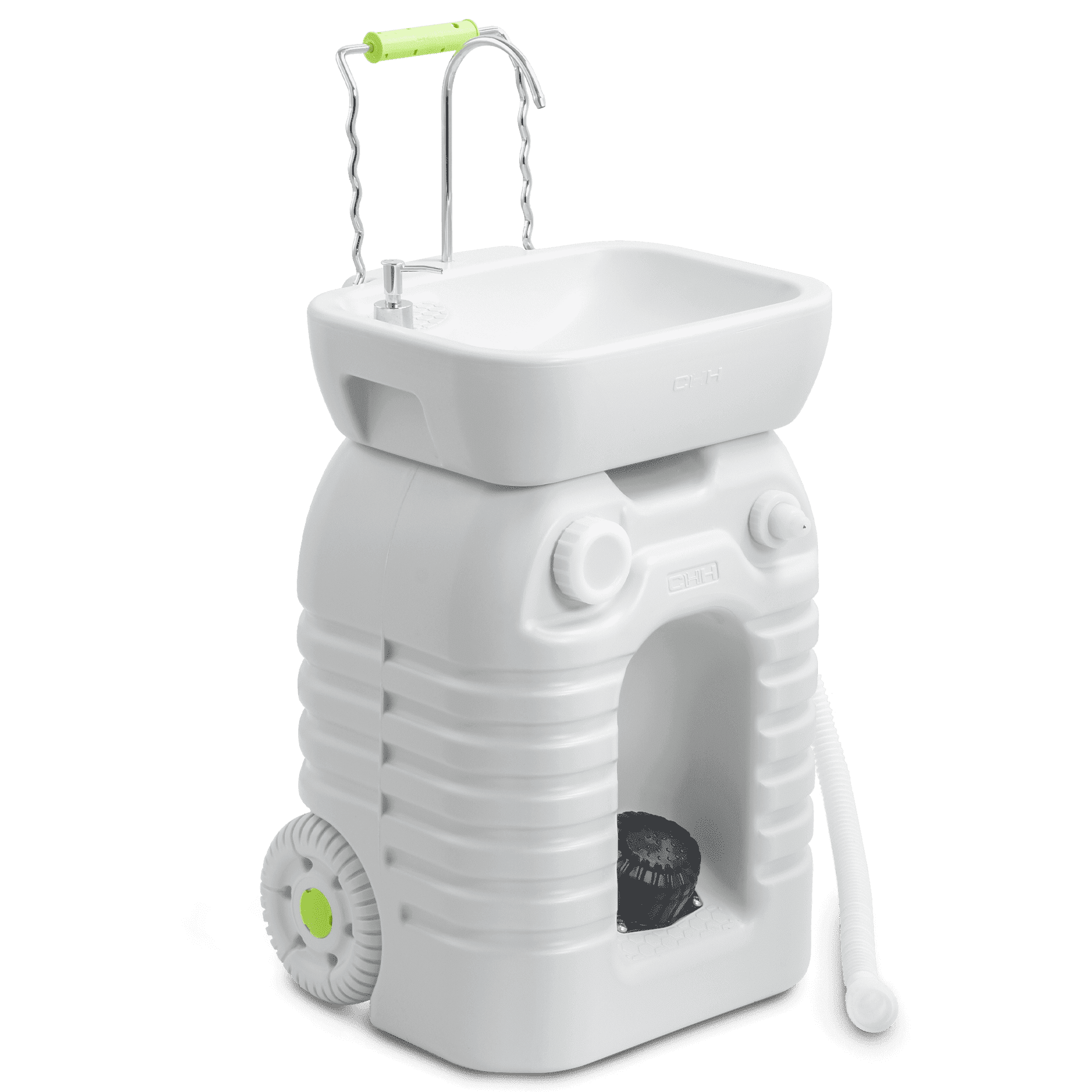 Dextrus 45L Portable Sink with Adjustable Basin, Soap Dispenser, Wheels ...