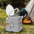DEXTRUS 5.8-gal Portable Toilet with Level Indicator, Camping Porta ...