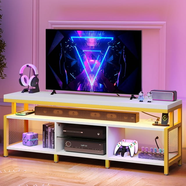 Free Shipping! DEXTRUS LED TV Stands w/Power Outlets, Industrial TV ...