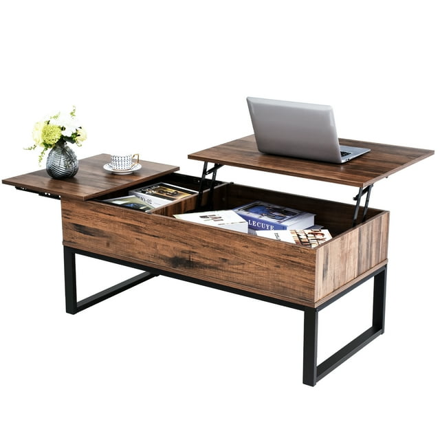 DEXTRUS Lift Top Coffee Table Desk With Storage Lift up Top Coffee ... DEXTRUS Lift Top Coffee Table Desk With Storage Lift up Top Coffee ...