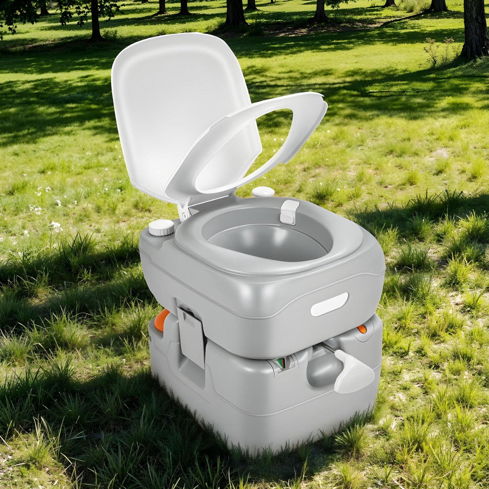 DEXTRUS Portable RV Toilet with Hand Sprayer ,5.8 Gallon Portable ...