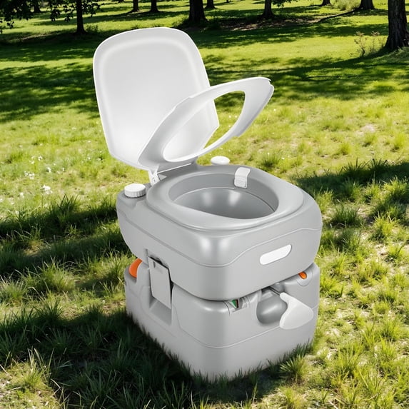 DEXTRUS Portable RV Toilet with Hand Sprayer ,5.8 Gallon Portable ...