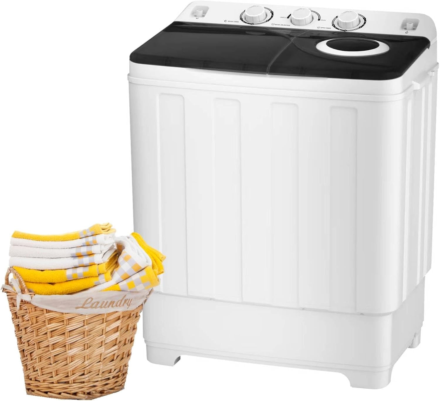 DEYGIA 28Lbs 2 in 1 Portable Washing Machine, Compact Mini Twin Tub ...