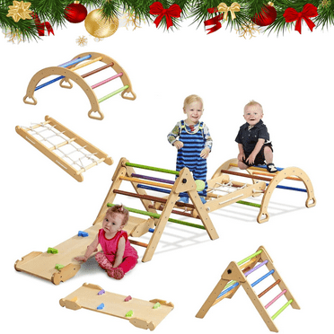 Kids Climb and Crawl Activity Playset 6 in 1, Safe Soft Foam Block to ...