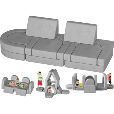Free Shipping! Polar Aurora 6-Piece Folding Convertible Kids Couch Play ...