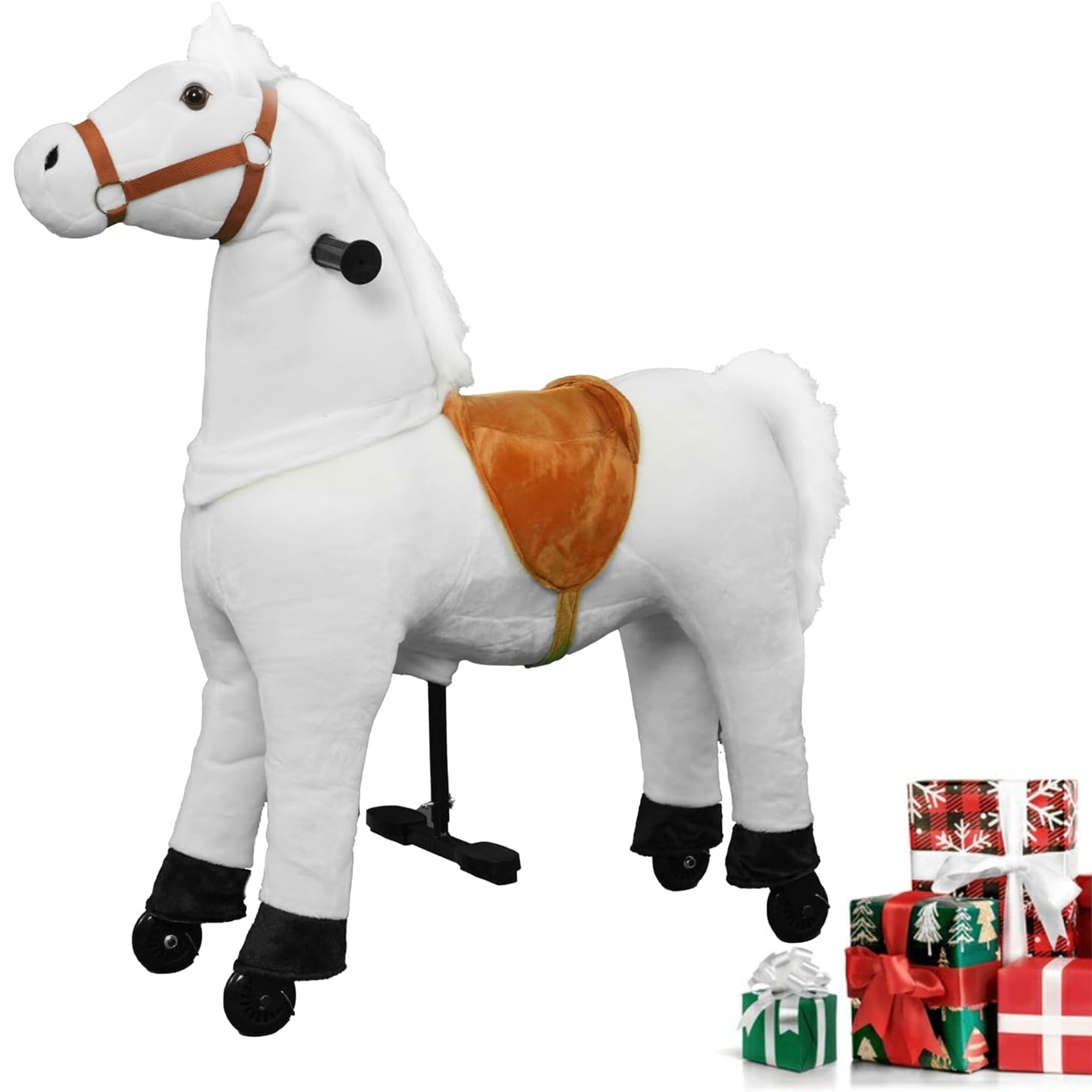 DEYGIA Ride on Horse for Big Kids Horse Ride on Toy, Riding Horse Pony ...