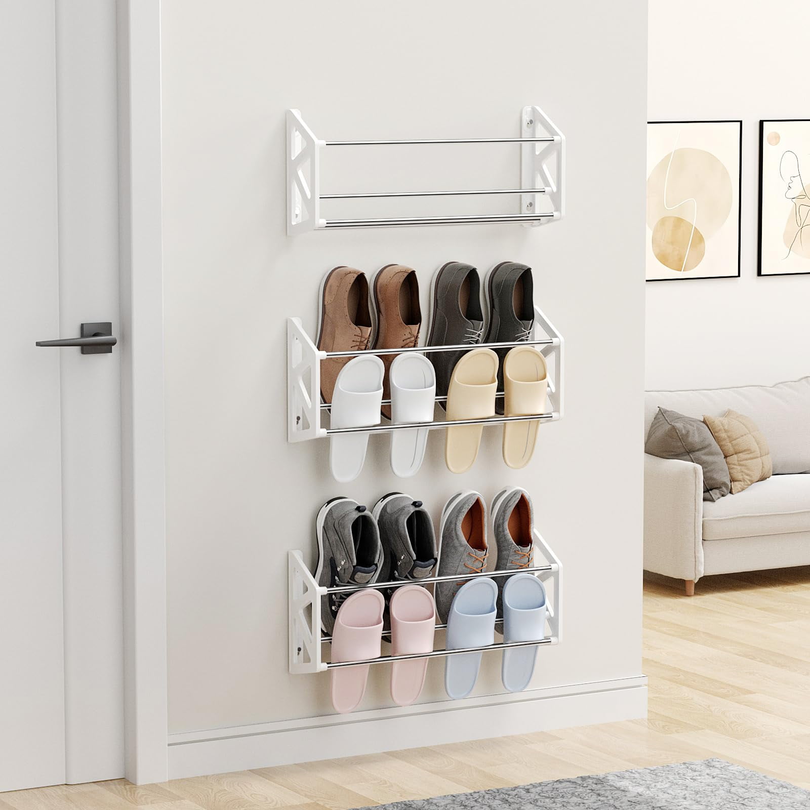 DEYILIAN Hanging Shoe Rack for RV Organization and 3 Pack Wall Shoe ...