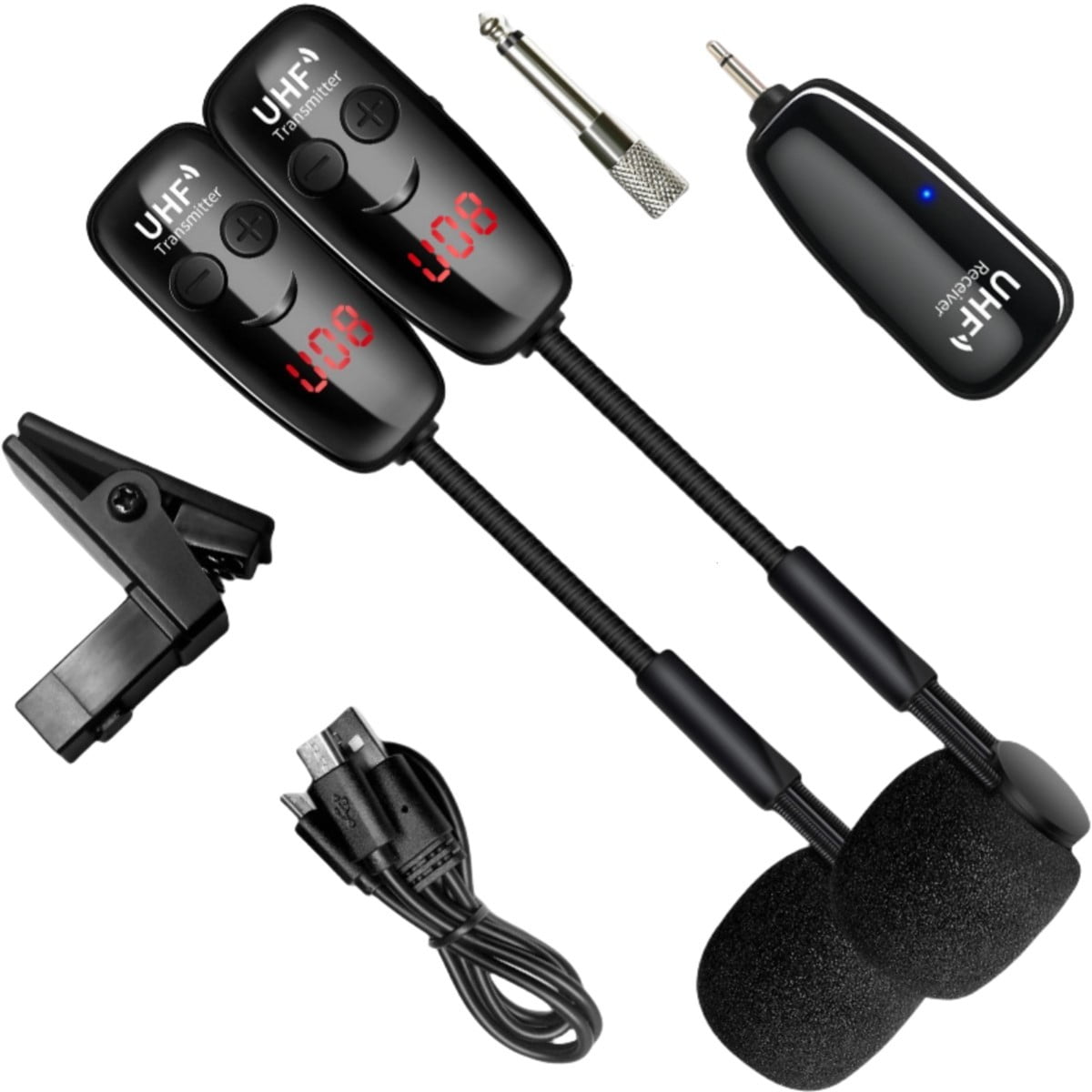 DEYISI 600-900Mhz Uhf Wireless Saxophone Microphone Portableclip On ...