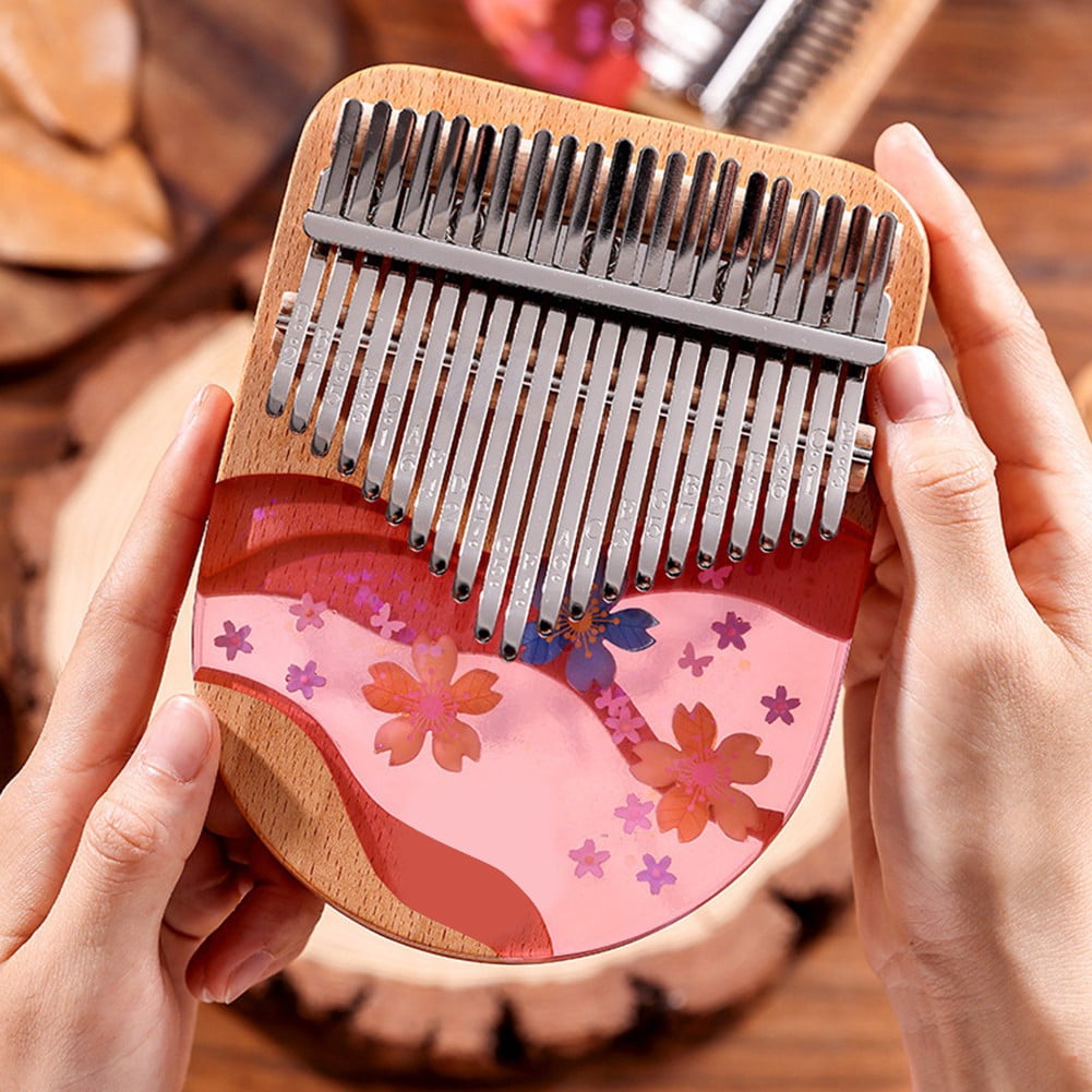 DEYISI Portable Keyboard 17 21 Key Sakura Kalimba Artistic Thumb Good ...