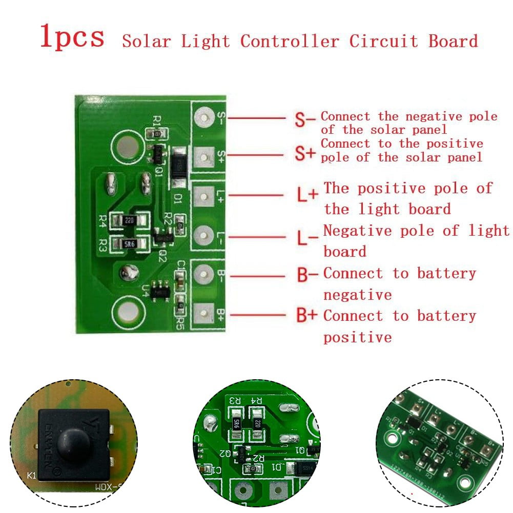 DEYISI Solar Lamp Controller Module Control Circuit Board Solar Lawn ...