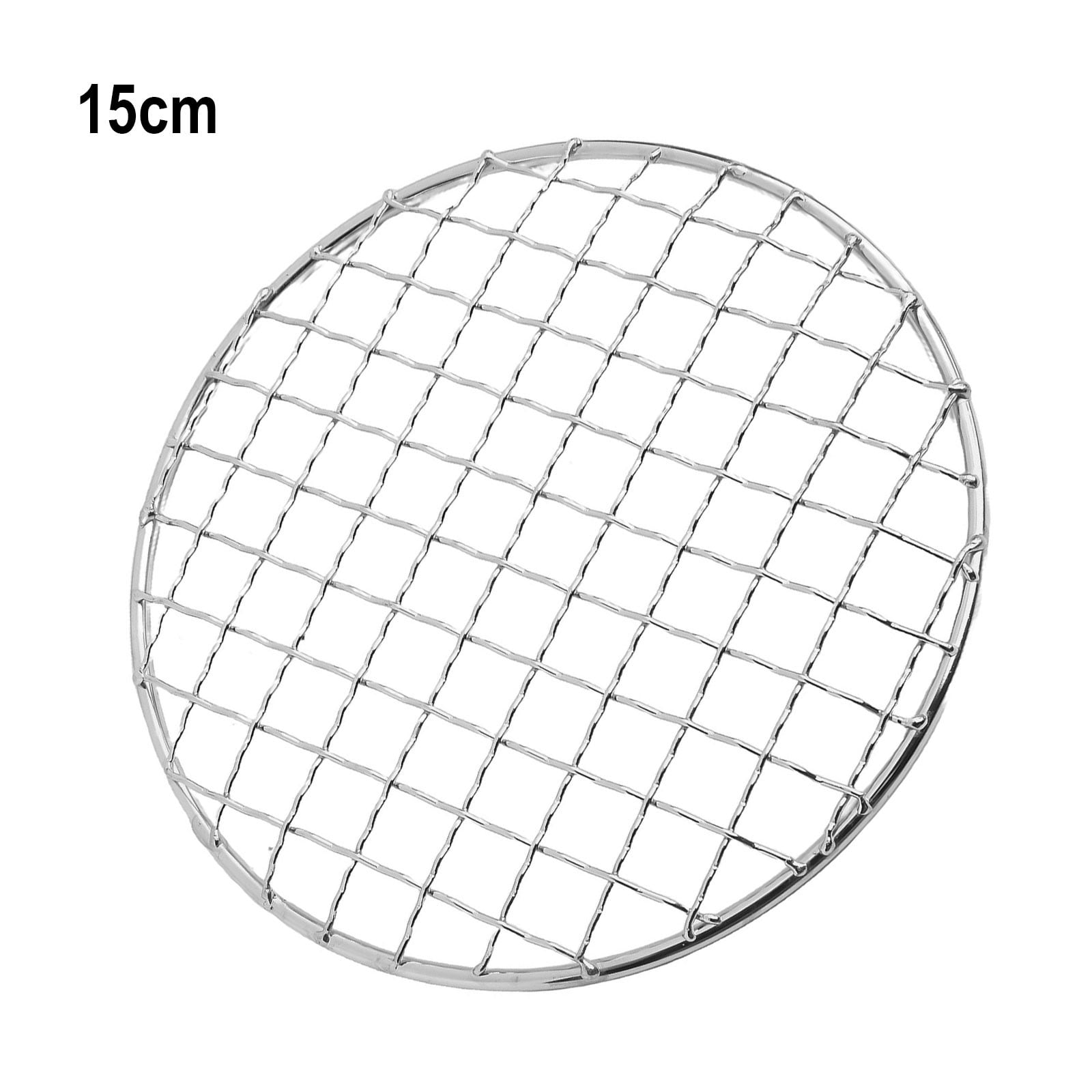 DEYISI Stainless Steel Round Grid Net Barbecue Net Baking Tray BBQ Grid ...