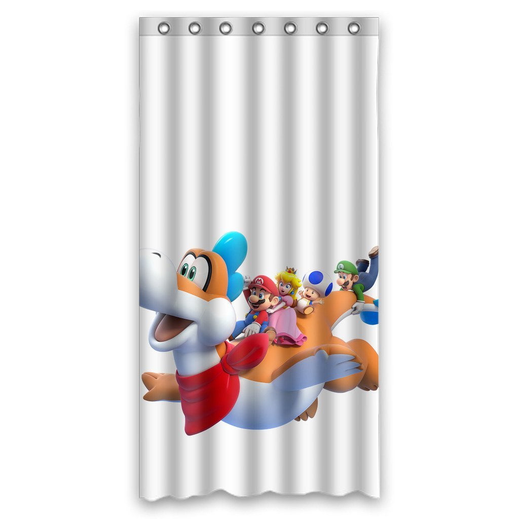 DEYOU Adorable Super Mario Cartoon Shower Curtain Polyester Fabric ...