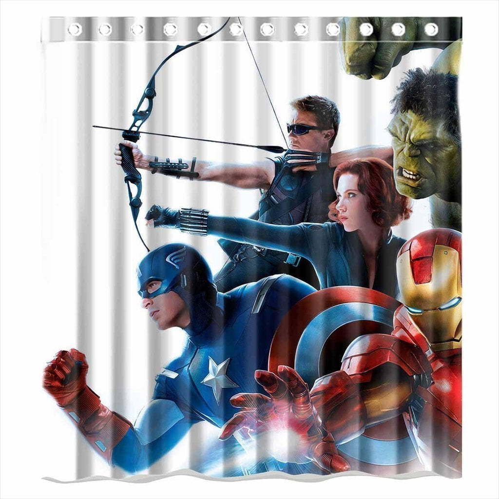 DEYOU Avengers Shower Curtain Polyester Fabric Bathroom Shower Curtain ...