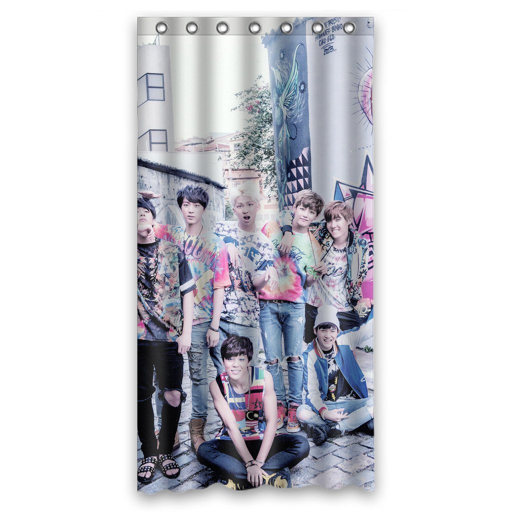 DEYOU BTS Shower Curtain Polyester Fabric Bathroom Shower Curtain Size ...