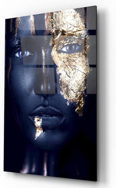 DEYOU Black Skin Woman With Blue Eyes And Golden Scarface Tempered ...