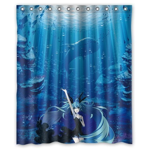 DEYOU Cartoon Animated Animation Vocaloid Hatsune Miku Shower Curtain ...