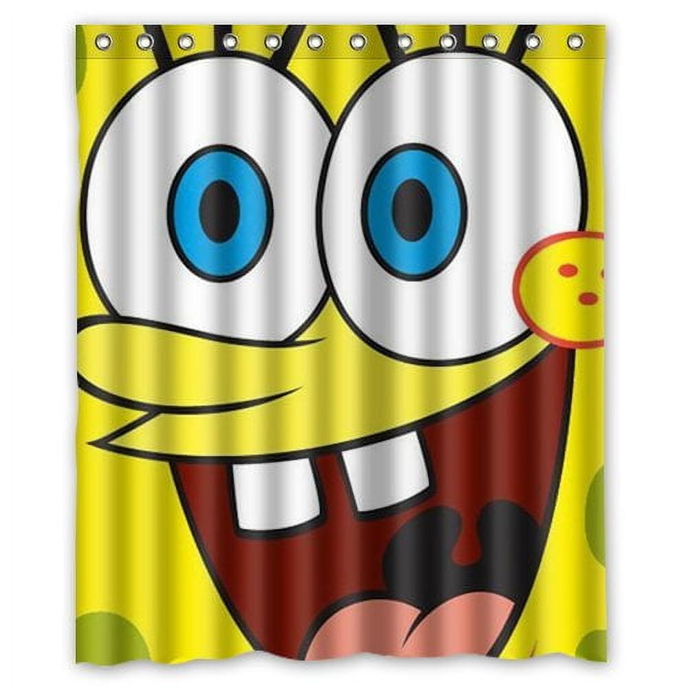 DEYOU Cartoon Cute Spongebob Squarepants Patrick Star Shower Curtain ...