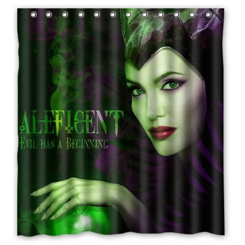 DEYOU Cartoon Maleficent Toxic Apple Shower Curtain Polyester Fabric ...