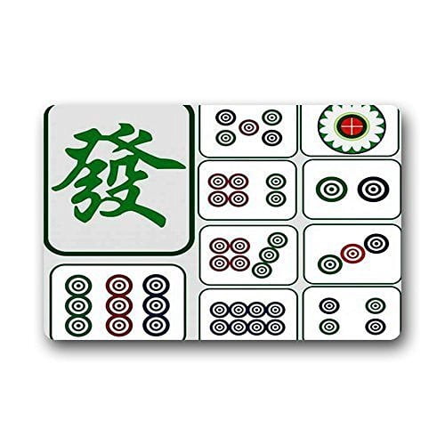 DEYOU China Mahjong Doormat Outdoor Indoor Floor Mats Non-Slip Bathroom ...