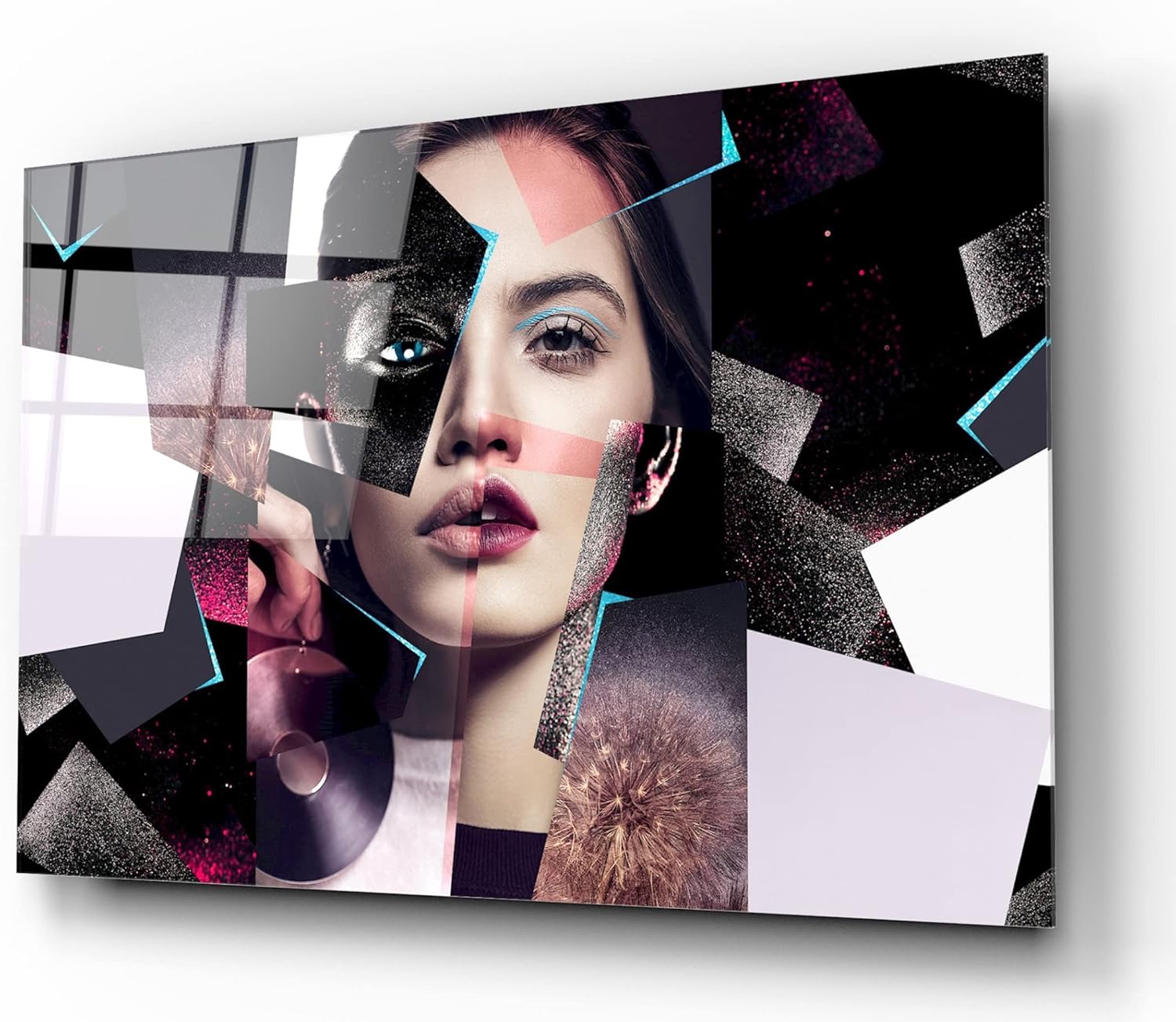 DEYOU Compact Disk And Lady With Squares via Diagonal Lines Tempered ...