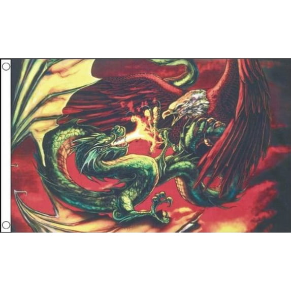 DEYOU Dragon V's Eagle Mythical Flag 3x5 Feet Banner Flag - Walmart.com