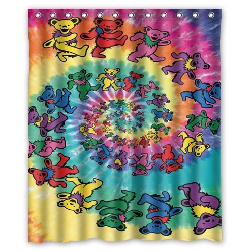 DEYOU Grateful Dead Shower Curtain Polyester Fabric Bathroom Shower ...