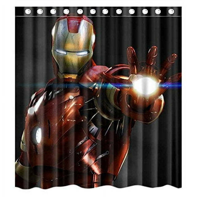 DEYOU Iron Men Shower Curtain Polyester Fabric Bathroom Shower Curtain ...