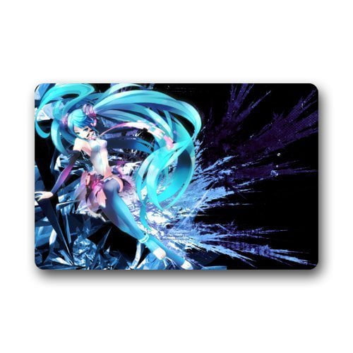 DEYOU Japanese Anime Hatsune Miku Doormat Outdoor Indoor Floor Mats Non ...