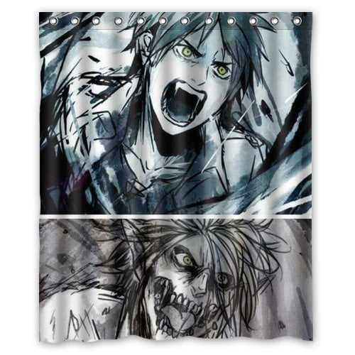 DEYOU Japanese Attack On Titan Manga Anime Comic Shower Curtain ...