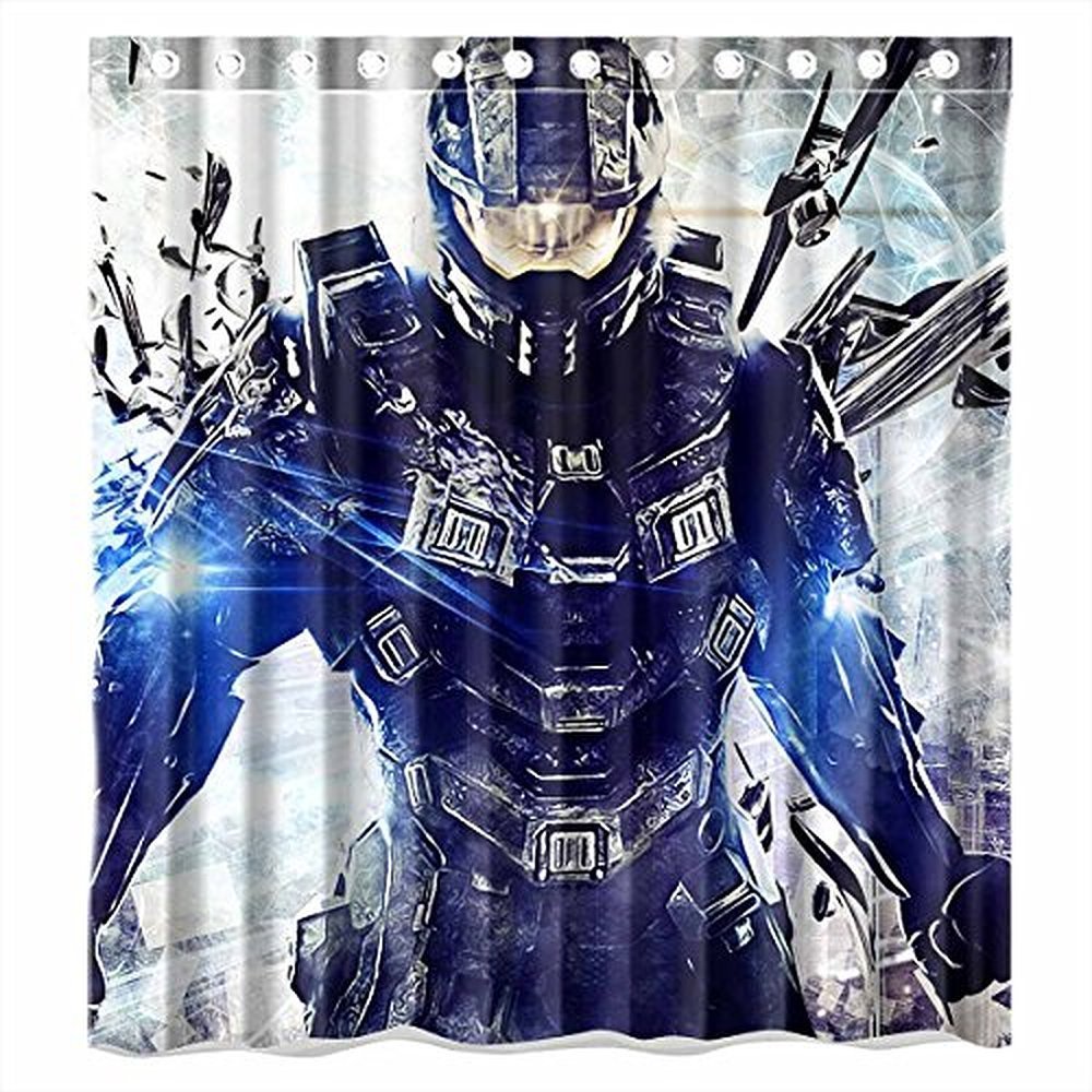 DEYOU Master Chief Science Fiction Video Game Halo Shower Curtain ...