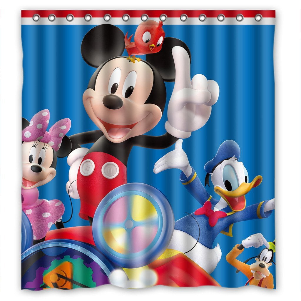 DEYOU Mickey Mouse And Donald Duck Cartoon Design Shower Curtain ...