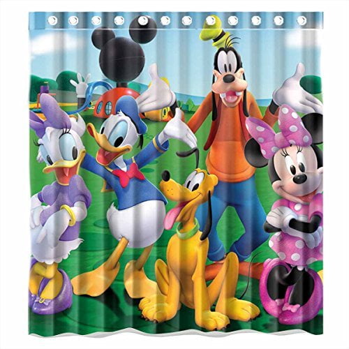 DEYOU Mickey Mouse Shower Curtain Polyester Fabric Bathroom Shower ...
