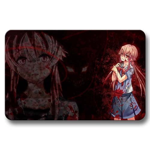 DEYOU Mirai nikki Doormat Outdoor Indoor Floor Mats Non-Slip Bathroom ...