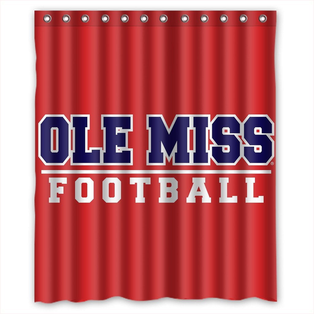 DEYOU Misisippi Ole Mis Rebels Shower Curtain Polyester Fabric Bathroom ...