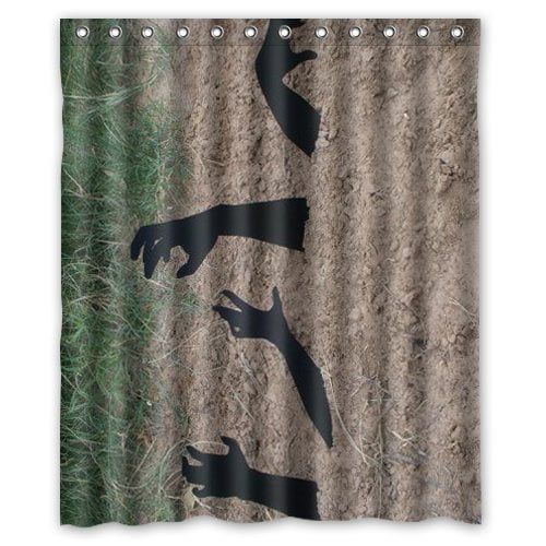 DEYOU Mysterious Scary zombie Man hand Silhouette Shadow Shower Curtain ...