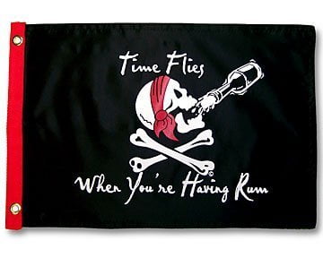 DEYOU Pirate The Time Flies When You're Having Rum Flag 3x5 Feet Banner ...