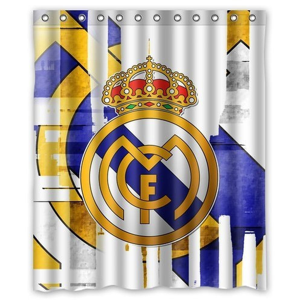 DEYOU Real Madrid Club Shower Curtain Polyester Fabric Bathroom Shower ...