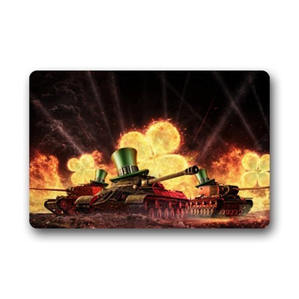 DEYOU Red Double Decker Bus London Bus Doormat Outdoor Indoor Floor ...