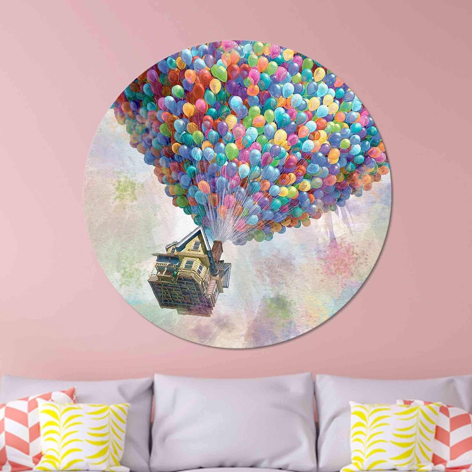 DEYOU Round Tempered Glass, Wall Decor, Glass, Colorful Glass Art ...